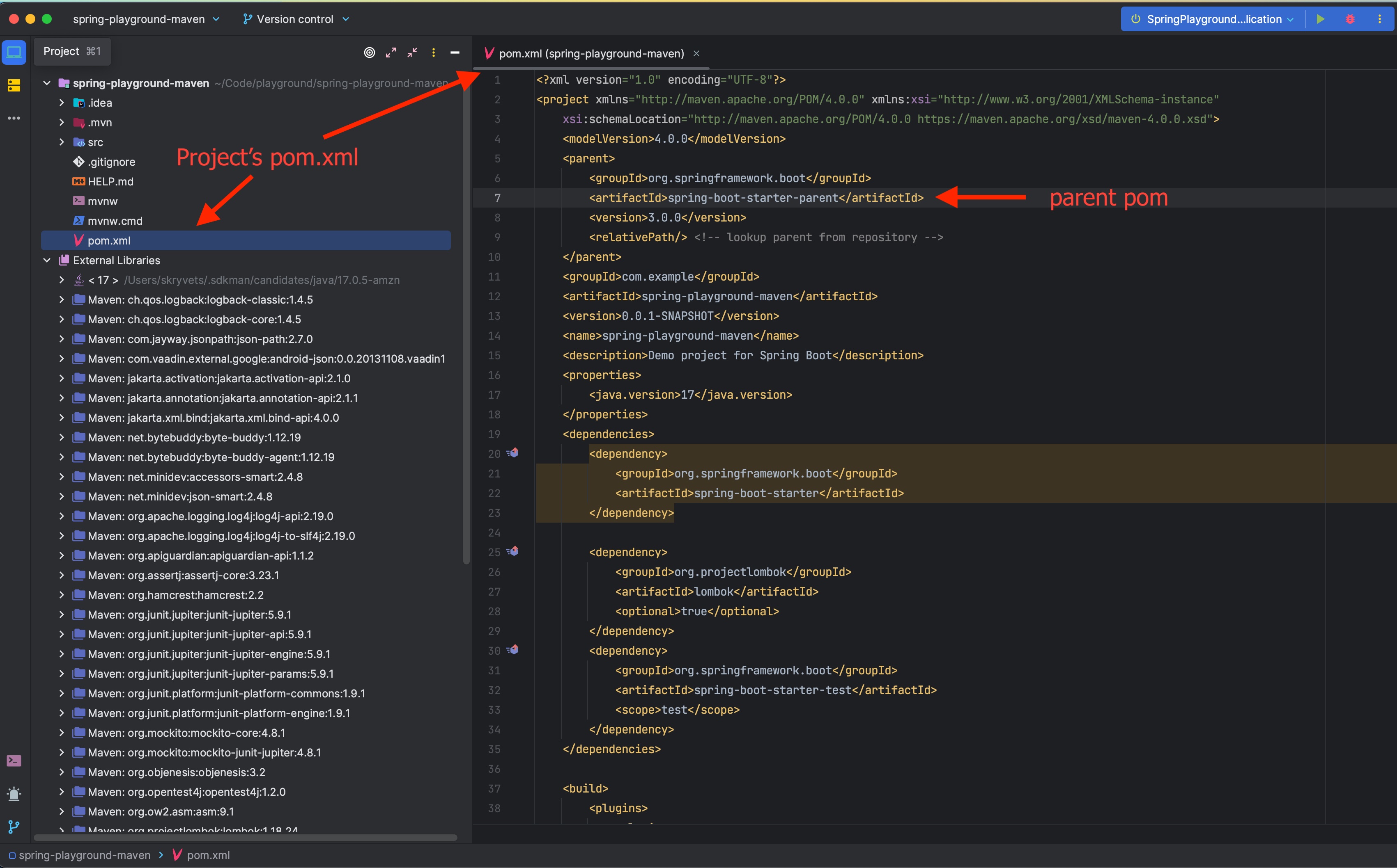 Which Spring Version Does My Spring Boot Project Use Starter Parent In